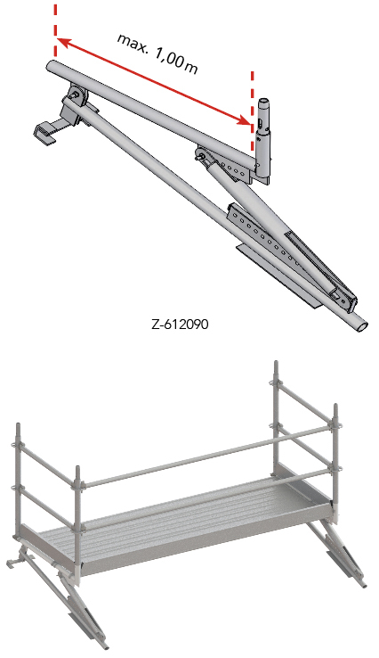 Mounting bracket for flat MATO Pro anti-fall protection ...